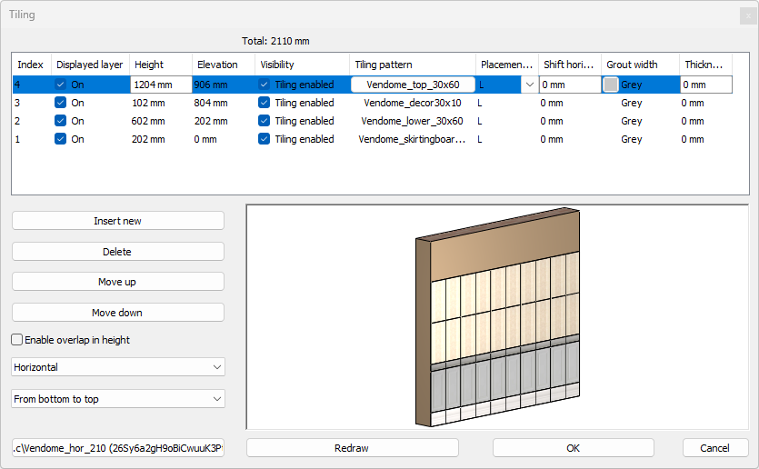Tiling overview – ARCHLine.XP