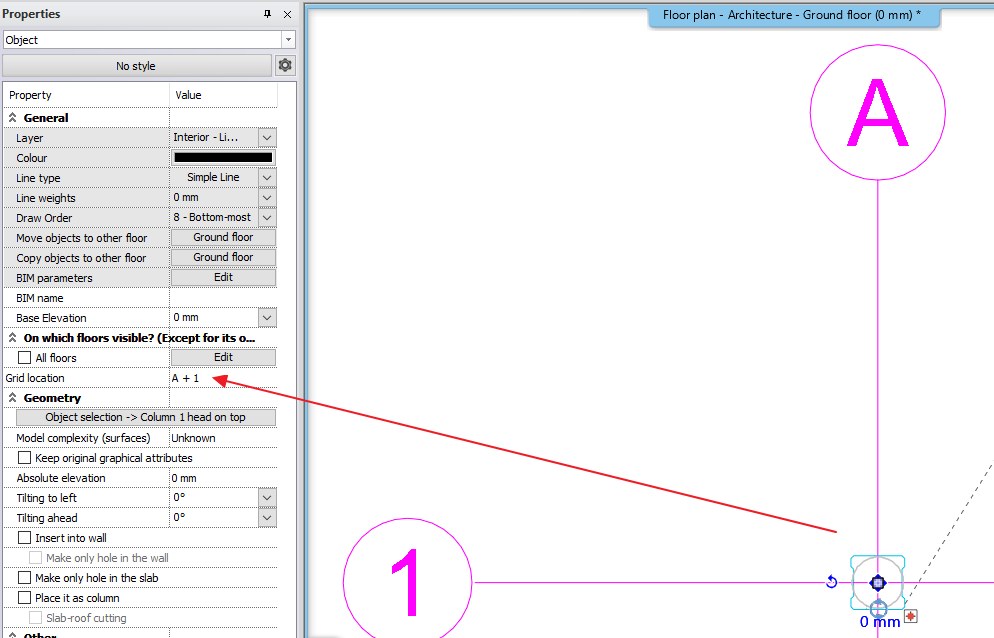 Creating architectural grid lines – ARCHLine.XP